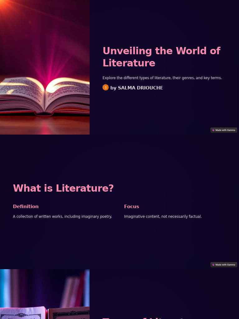 Unveiling The World of Literature | PDF