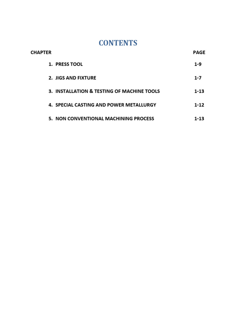 Press Tools and Jigs Overview Guide | PDF | Sintering | Machining