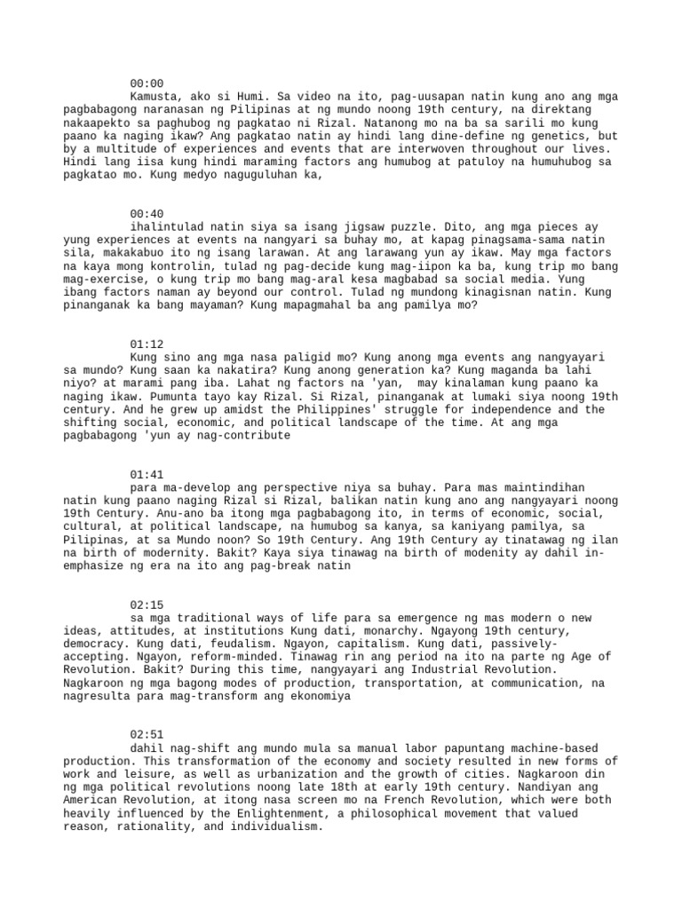 19th Century Philippines as Rizal's Context _ Life and Works of Rizal | PDF