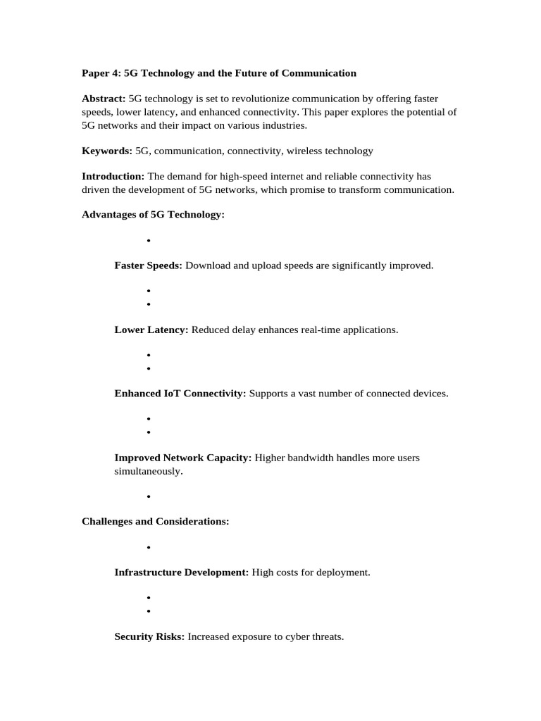4 5G Technology and The Future of Communication | PDF