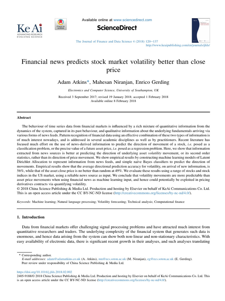 Text Mining | PDF | Time Series | Volatility (Finance)