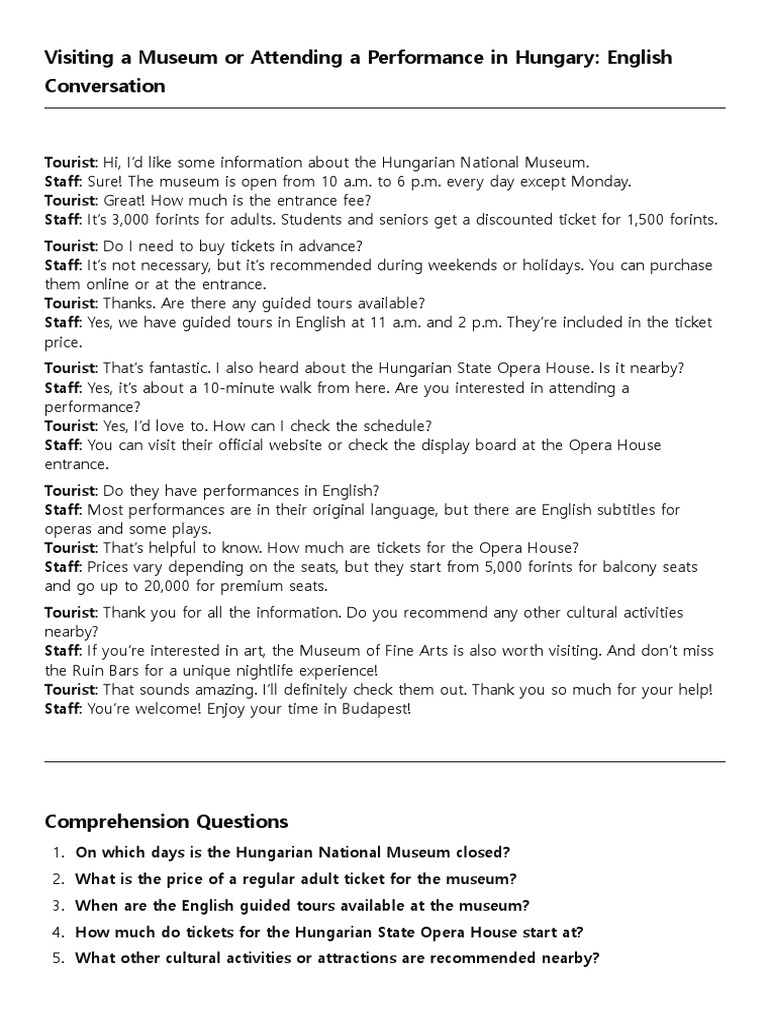 Day7. Visiting A Museum | PDF