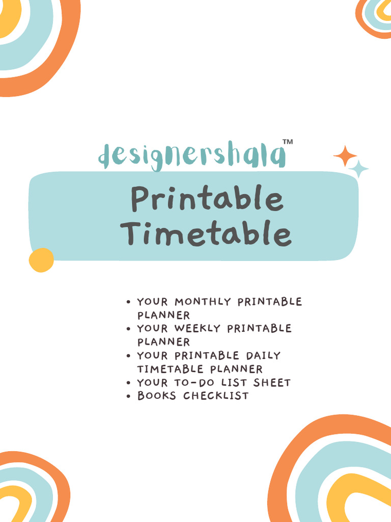 Dca Printable Timetable | PDF