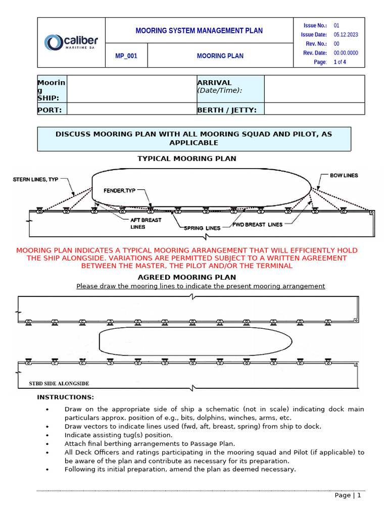 MP_001 Mooring Plan | PDF | Ships | Watercraft