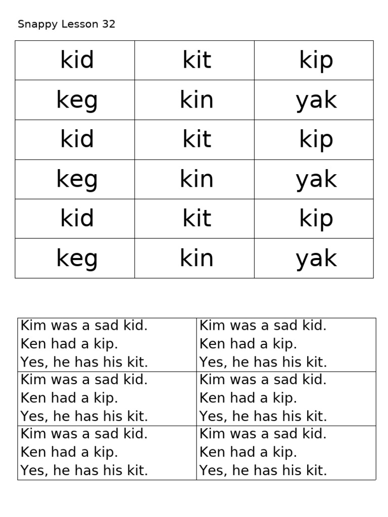 Snappy Lesson 32 | PDF