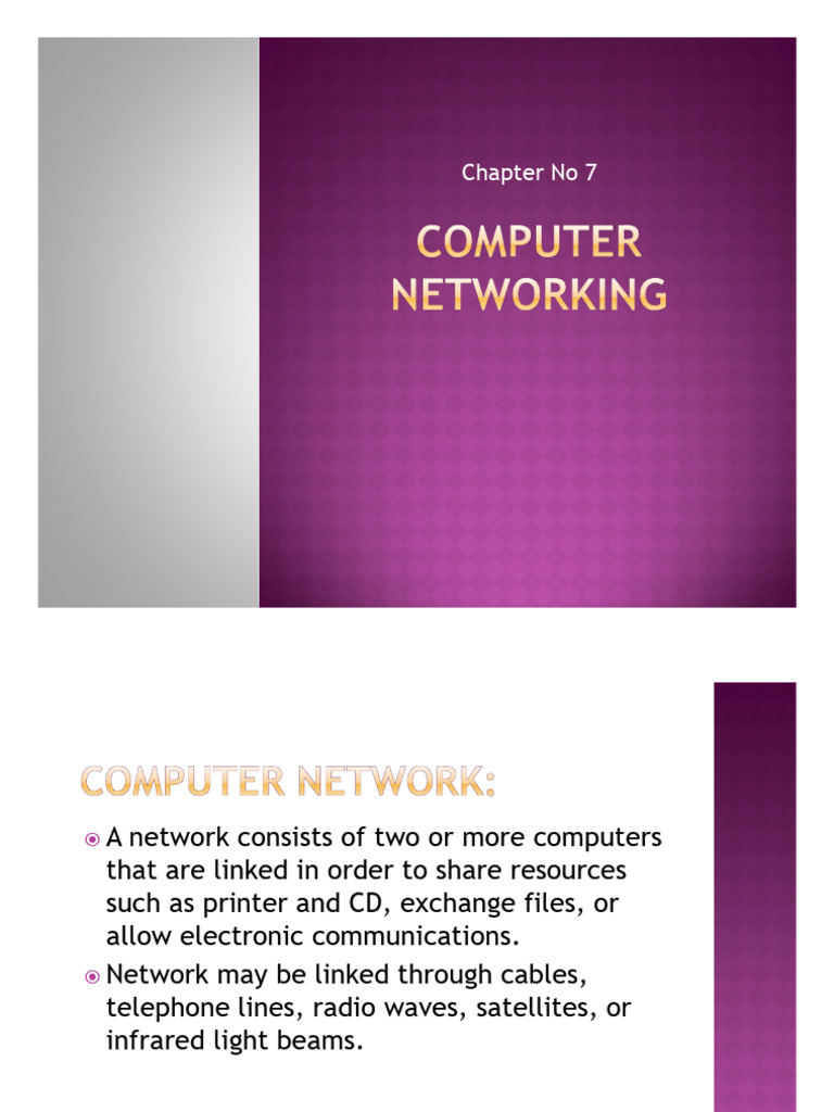 Chapter No 7 Computer Network | PDF