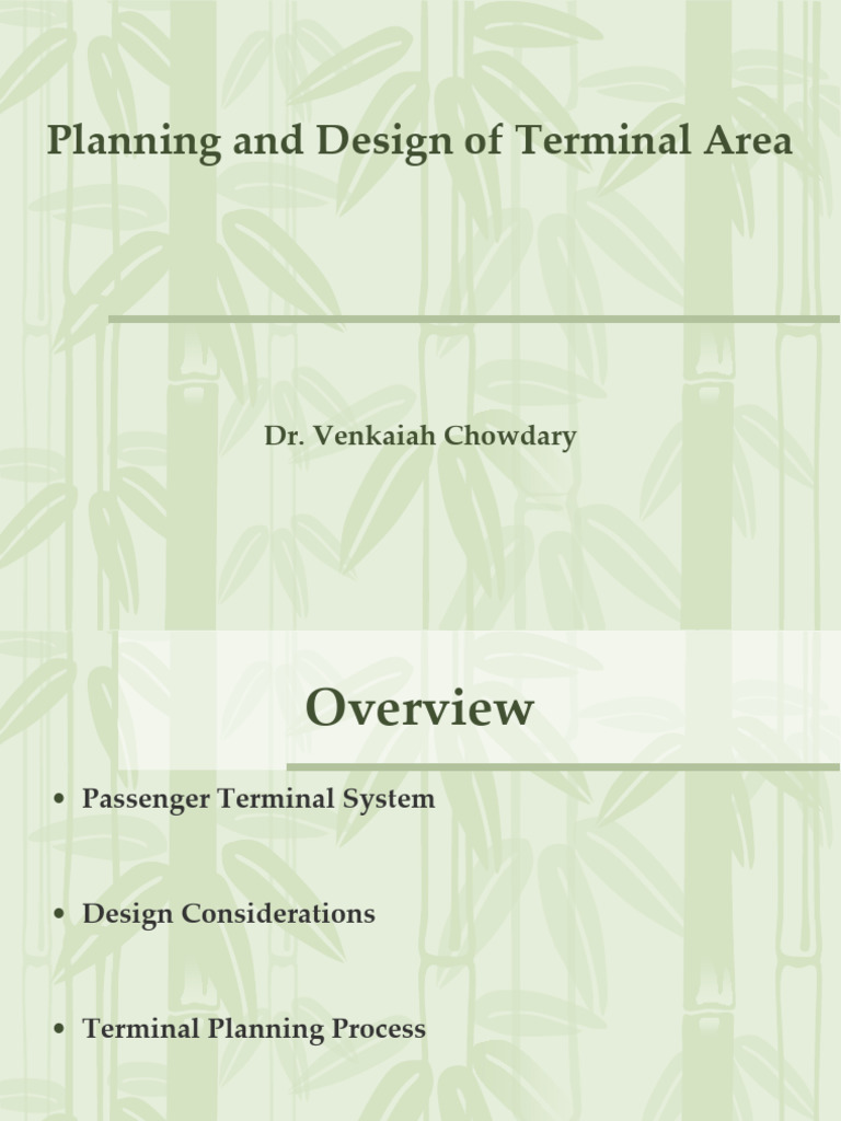 Terminal Area Design and Planning | PDF | Airport | Transport