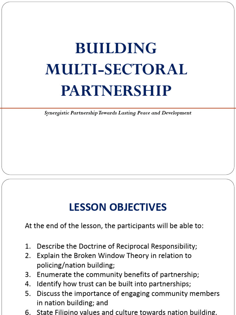 Building Partnership For Peace | PDF | Community | Social Psychology
