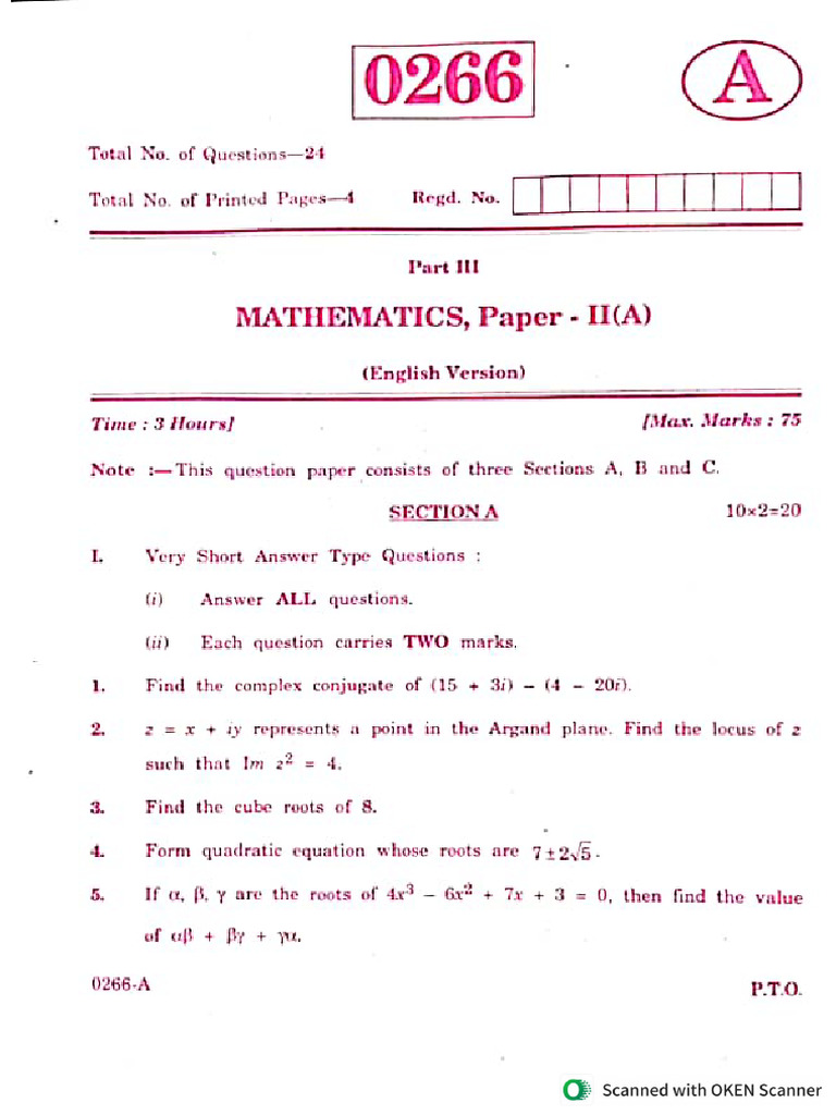 Mathematics Paper 2 A Pdf