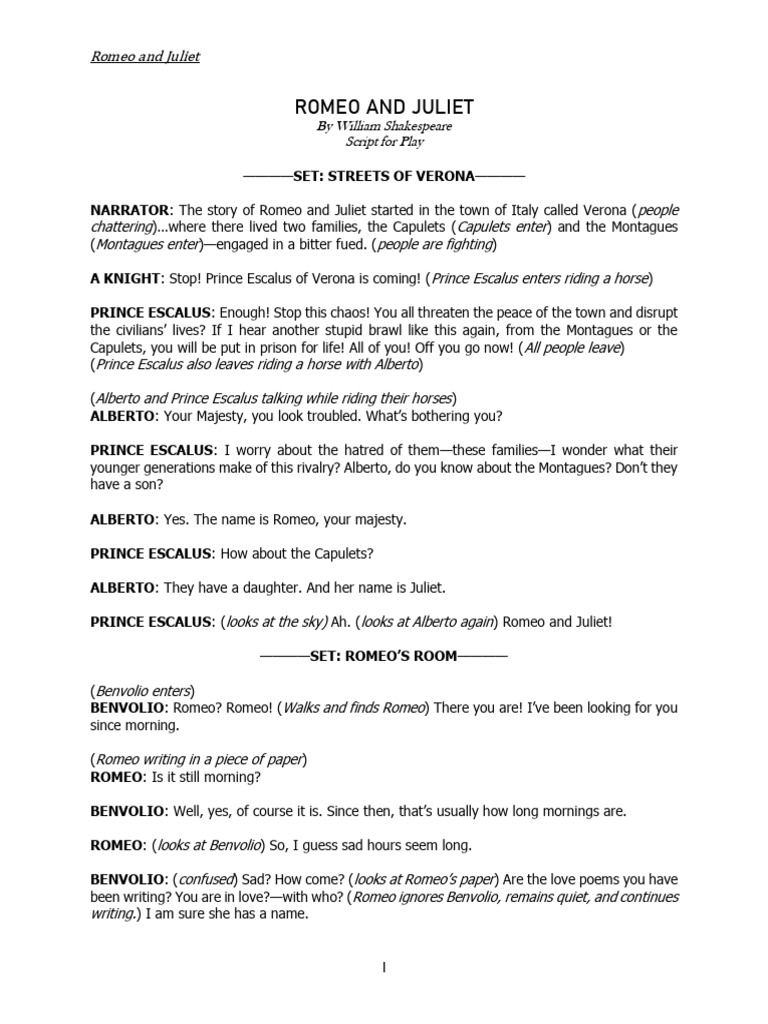 ROMEO-AND-JULIET-SCRIPT | PDF | Characters In Romeo And Juliet ...