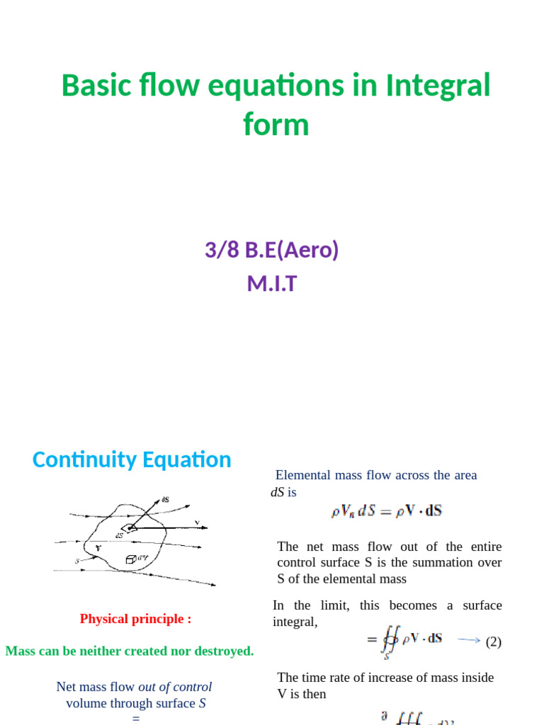 Fluid Dynamics: Continuity & Momentum Equations | PDF | Fluid Dynamics ...