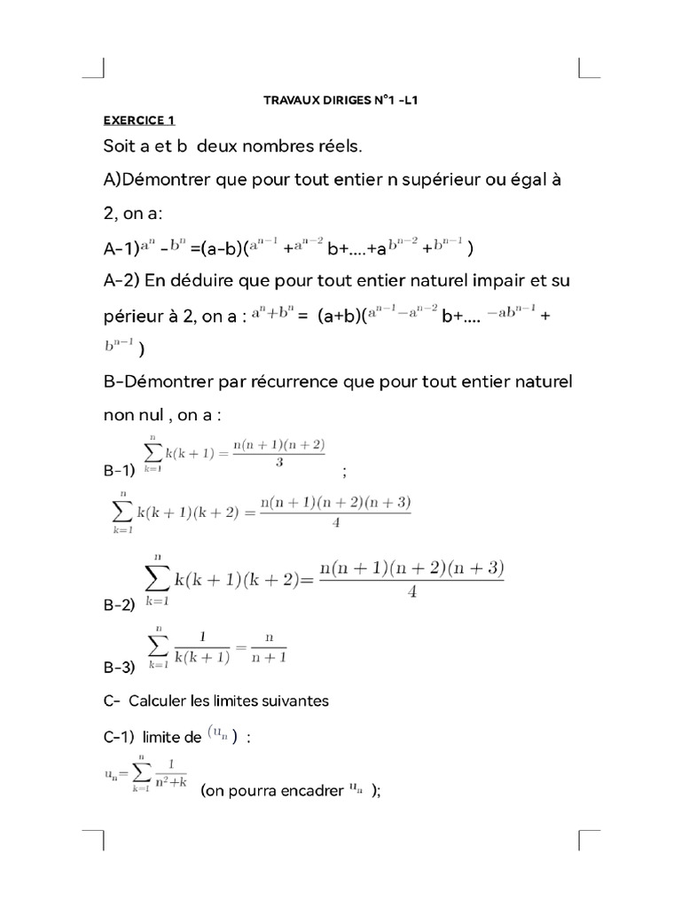 Td1 Fondamentaux D'analyse | PDF