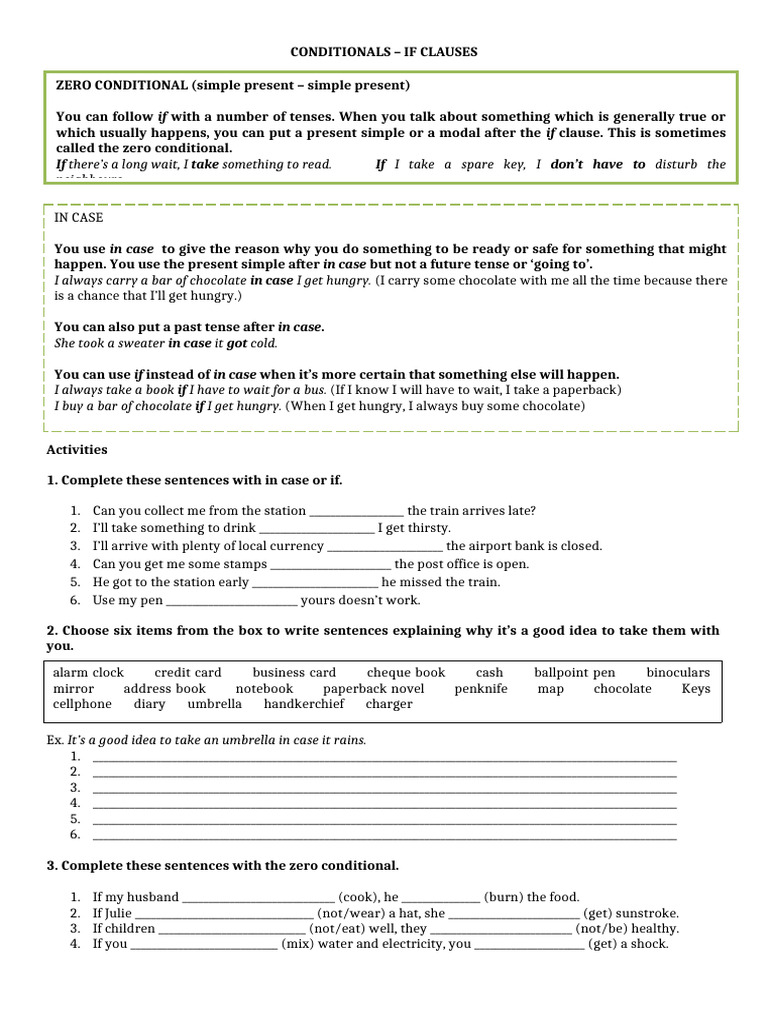 Understanding Conditionals and Their Uses | PDF