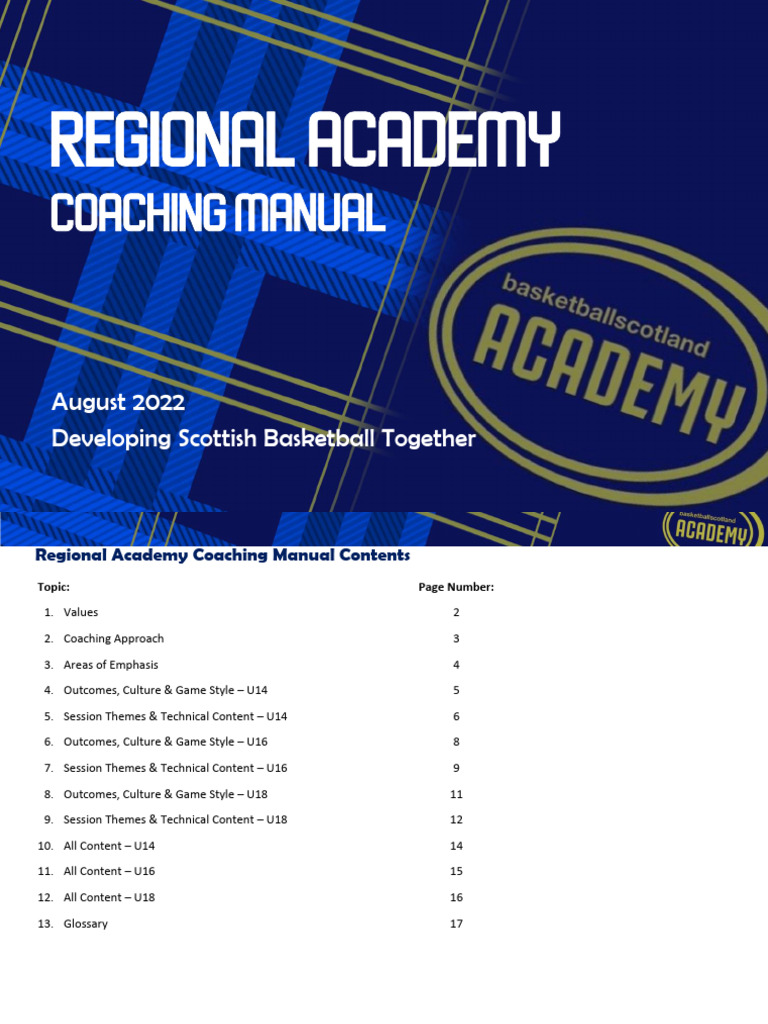 Scottish Basketball Coaching Manual | PDF | Ball Games | Team Sports