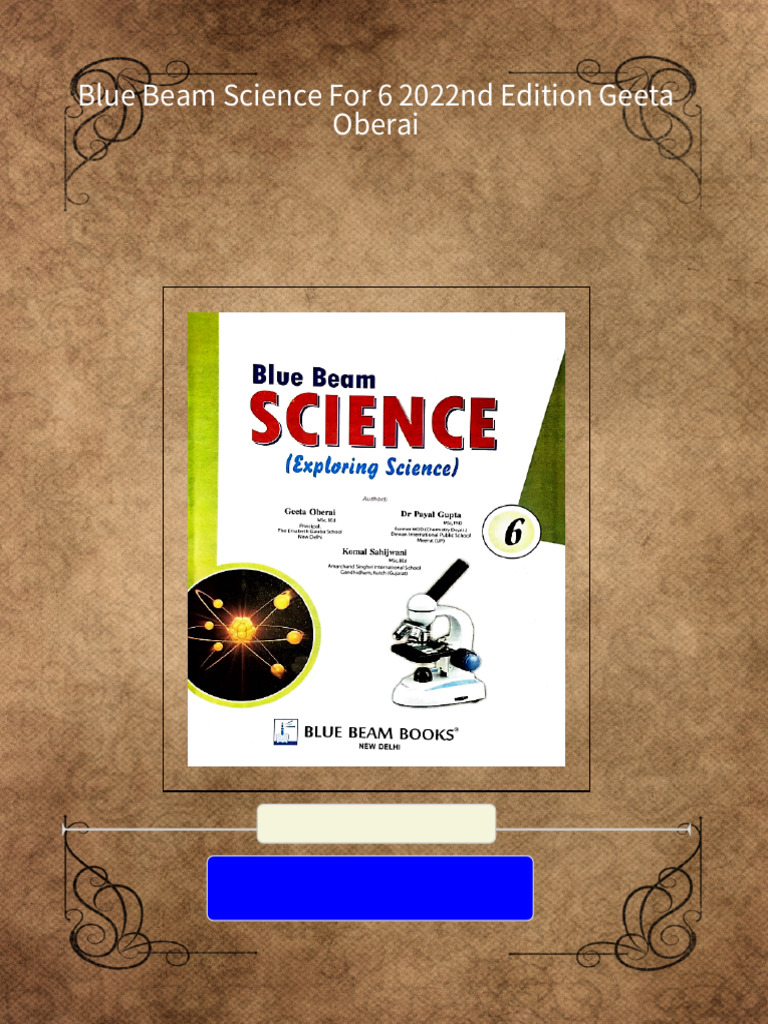 Blue Beam Science For 6 2022nd Edition Geeta Oberai Download PDF | PDF ...