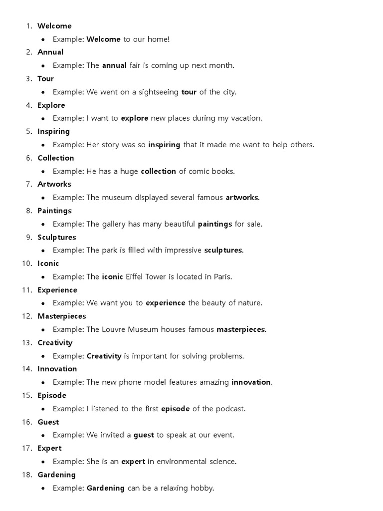 Example Sentences - From The Script | PDF