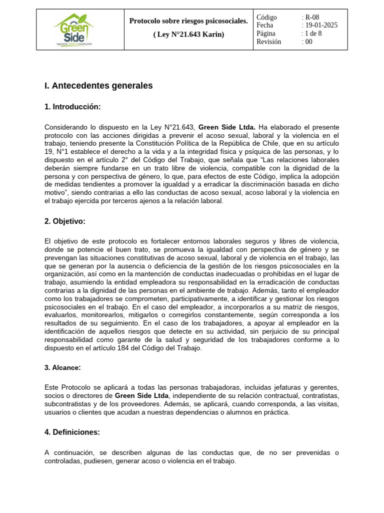 Protocolo Ley KARIN | PDF | Acoso sexual | Sexismo