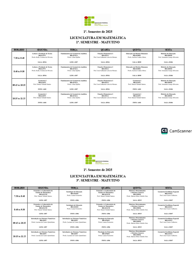 Grade Curricular Licenciatura Matemática 2025 | PDF | Matemática | Science