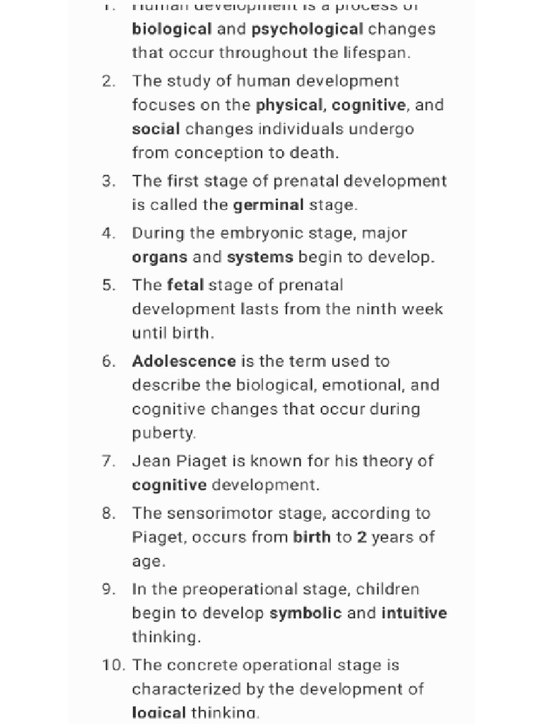 Human Development Fib | PDF