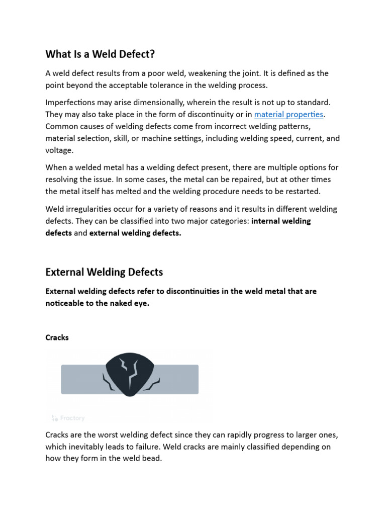 What Is a Weld Defect | PDF | Welding | Construction