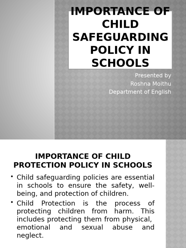 3.Importance of Child Safeguarding Policy in Schools-1 | PDF | Child ...
