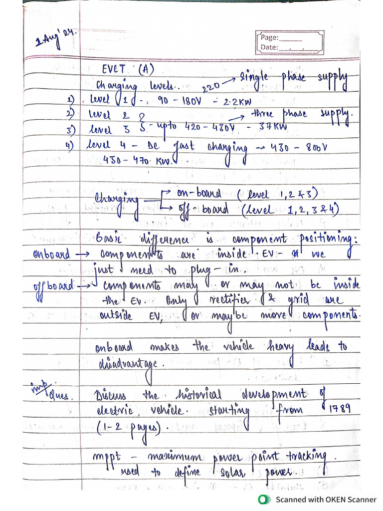 EVCT Notes | PDF | Hybrid Vehicle | Electric Vehicle