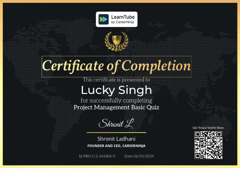 Project Management Basic Certificate | PDF