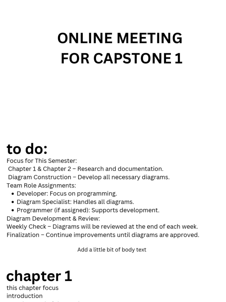 Online Meeting For Capstone Cap1 | PDF | Software Development Process | Computing