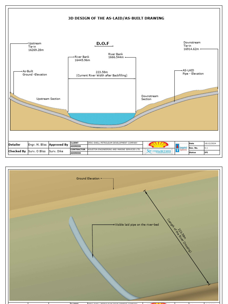 3D Design of River Crossing Pipe Layout | PDF