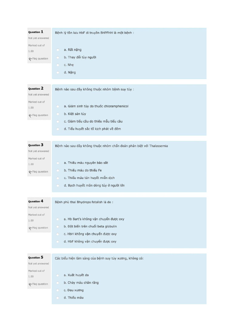 Huyết học (Y18) - đợt 4 | PDF
