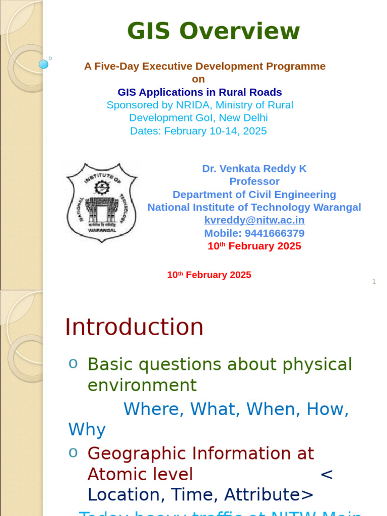 GISOverView 10022025 | PDF | Geographic Information System | Computing