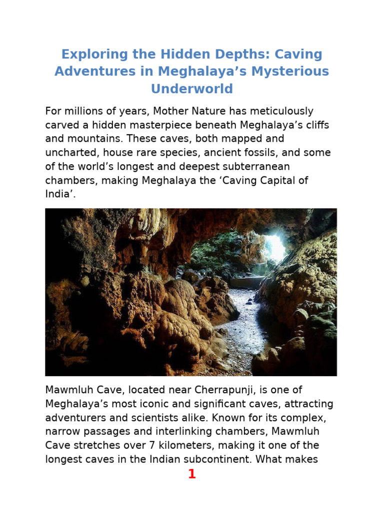 Exploring The Hidden Depths | PDF | Cave | Geology