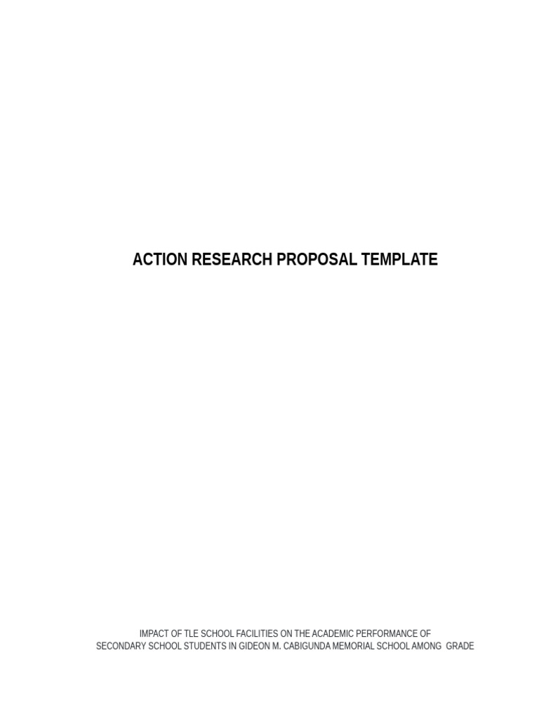 Action Research Proposal _tle Template | PDF | Data | Data Analysis