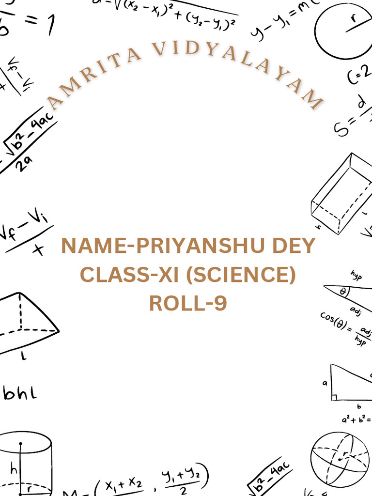 Black and White Minimalist Math Formula Blank Paper A4 Document | PDF