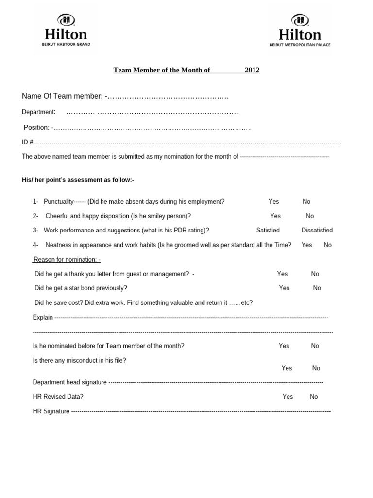 EOM Nomination Form | PDF