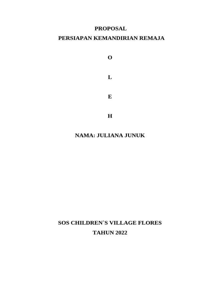 PROPOSAL SELVI | PDF