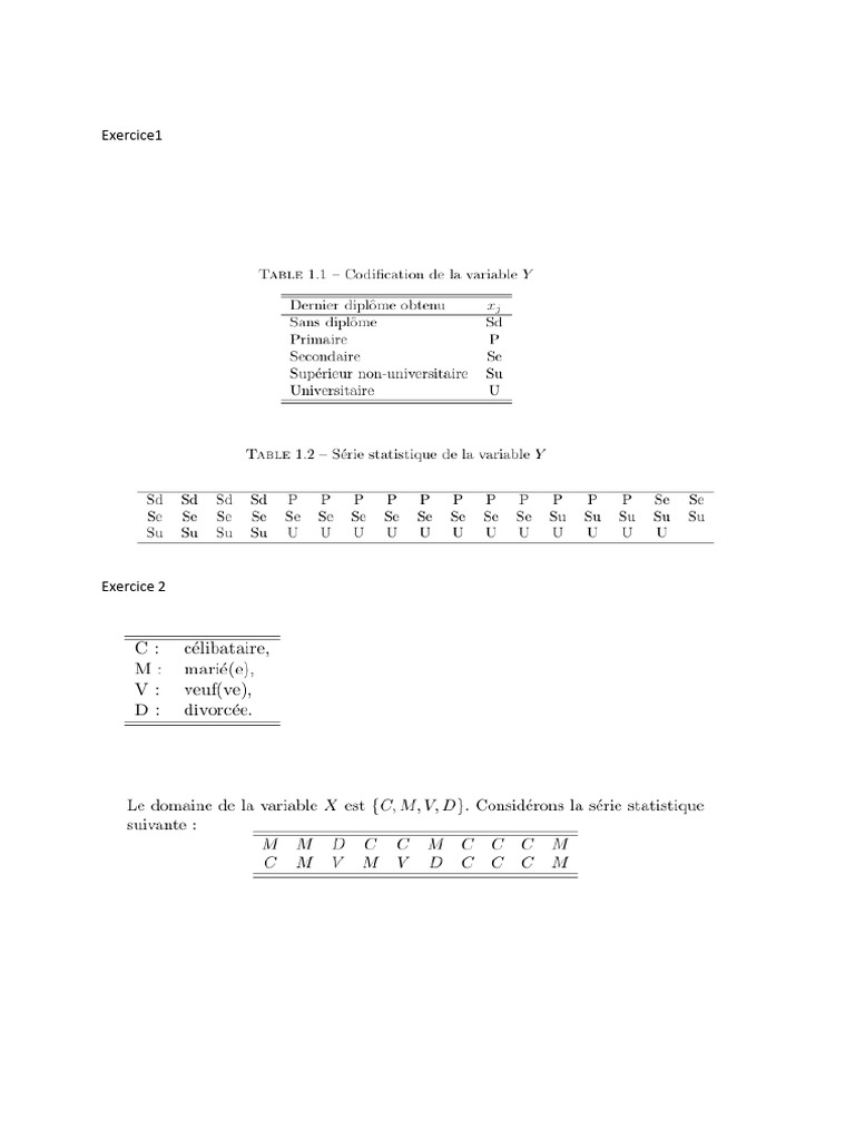 Exercice Statistique | PDF