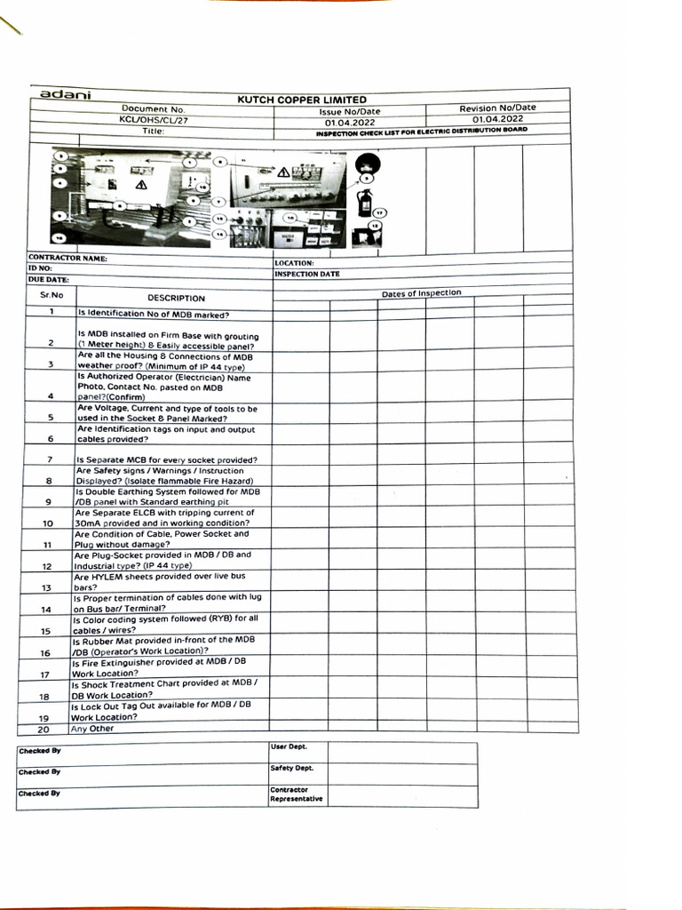 DP Bord Checklist | PDF | Electronics | Electrical Wiring
