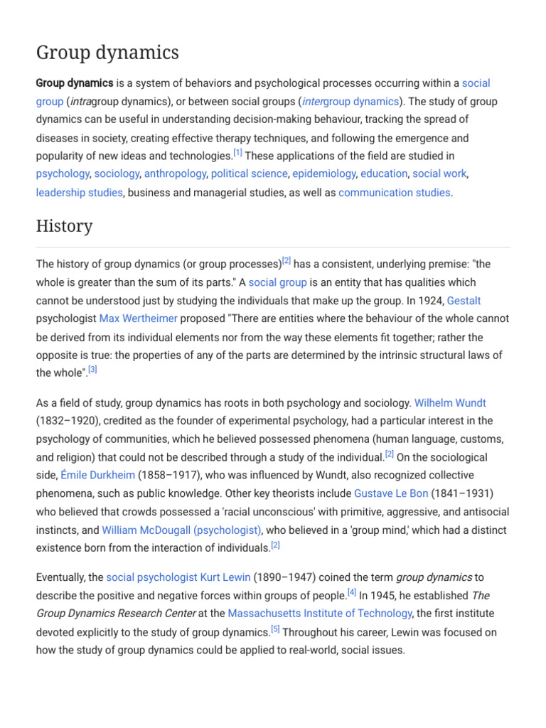 Understanding Group Dynamics | PDF | Social Group | Social Psychology