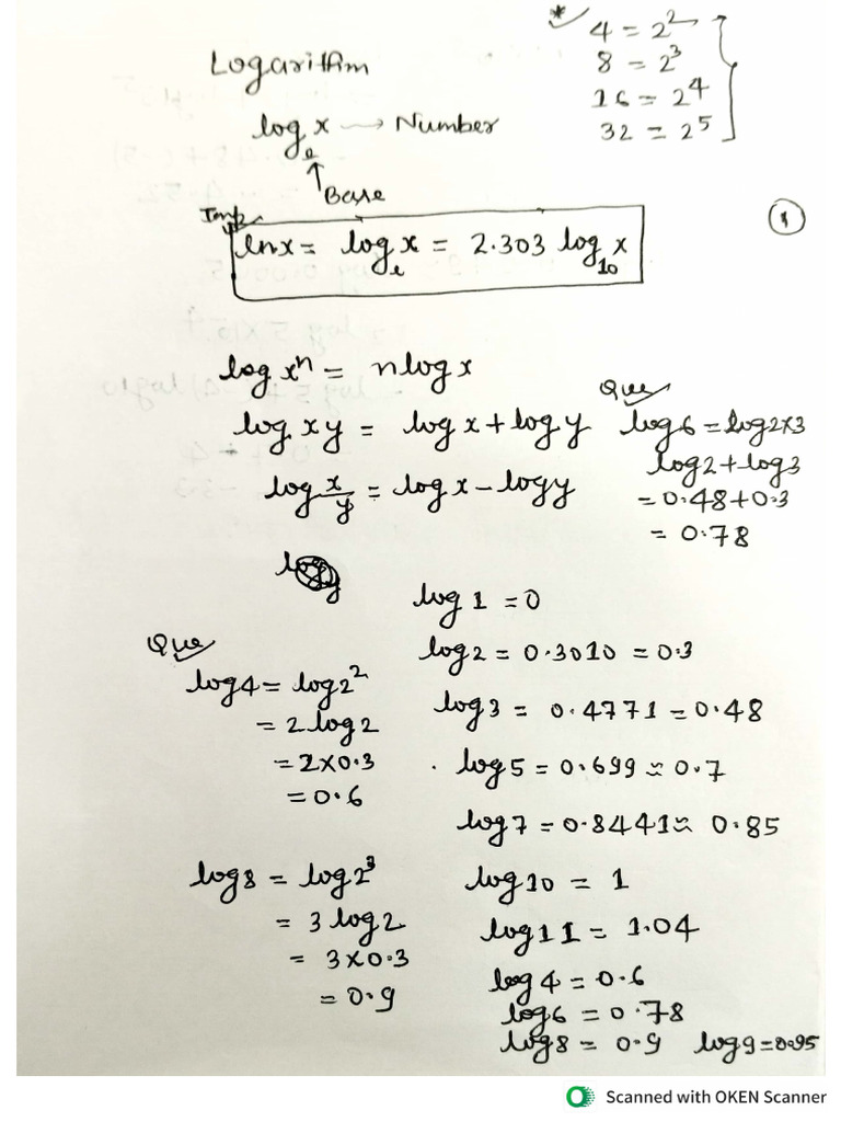 Logarithm | PDF