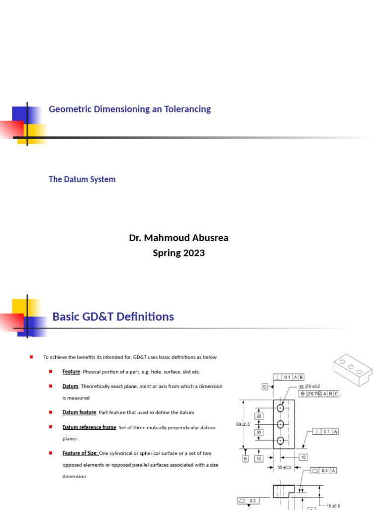 GD&T Basics: Datums and Features Explained | PDF | Engineering Tolerance | Geometry