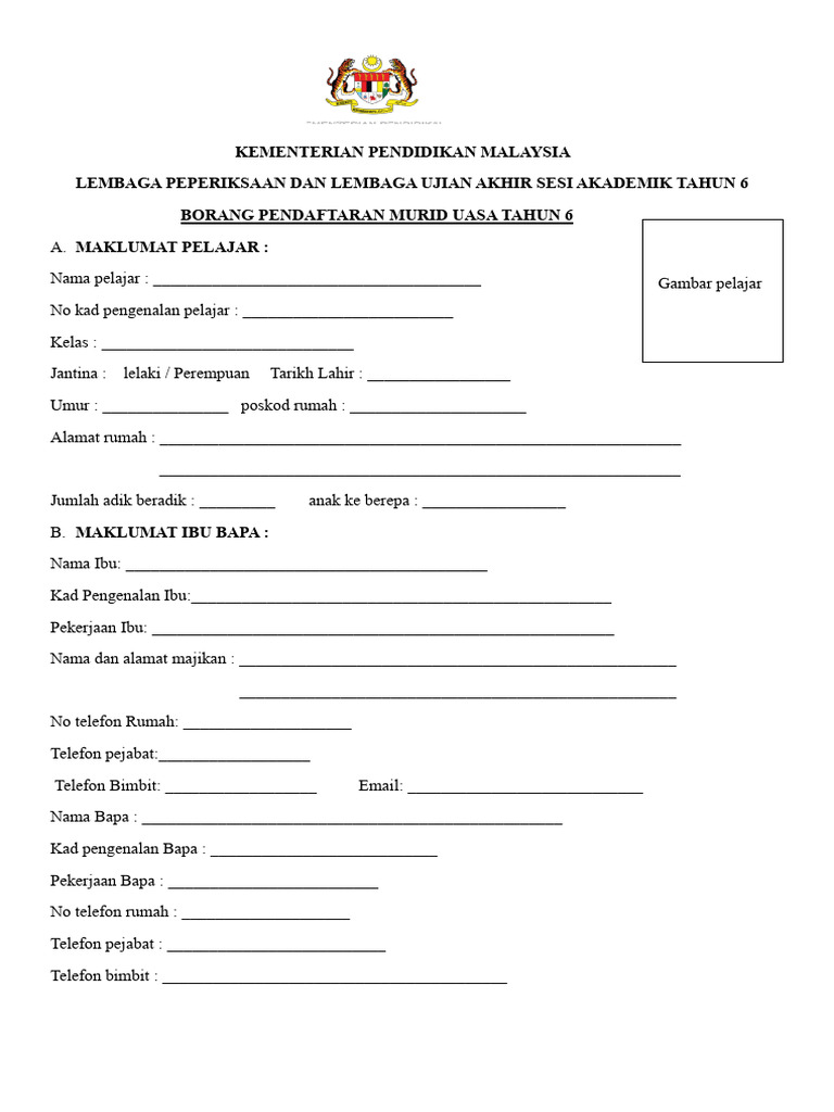 Borang KPM | PDF