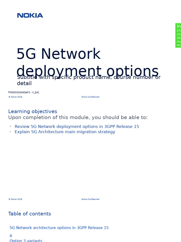 S02M02_TP00003SG06DAF3V_Ed1_5G_Network_deployment_options | PDF | Wireless | Network Architecture