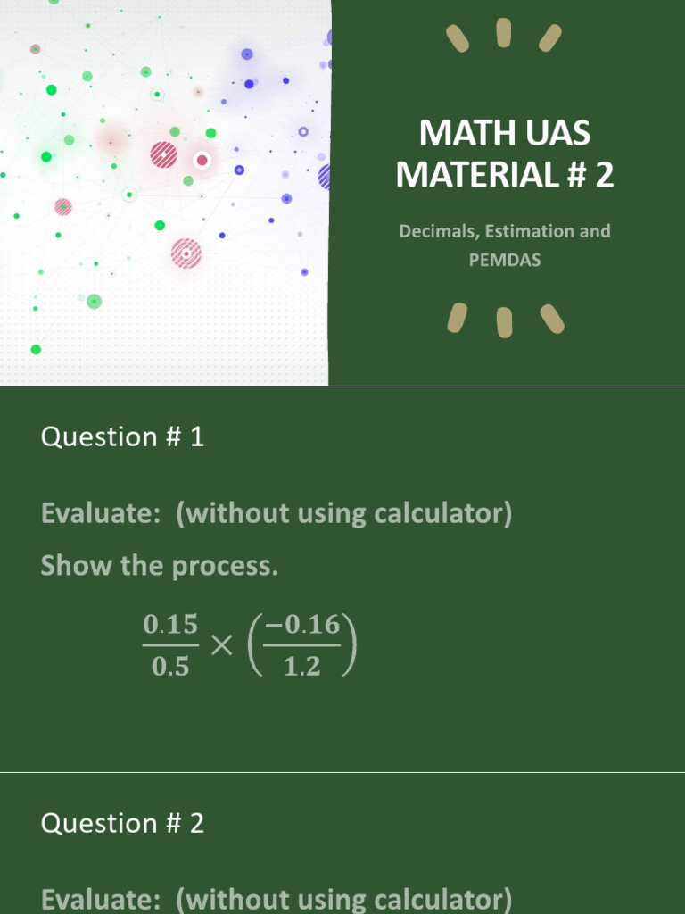 Decimals and Estimation | PDF