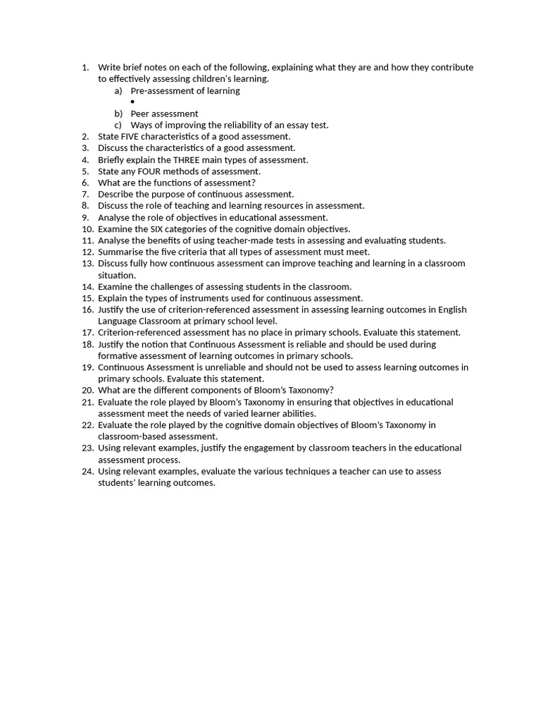 Write Brief Notes On Each of The Following | PDF