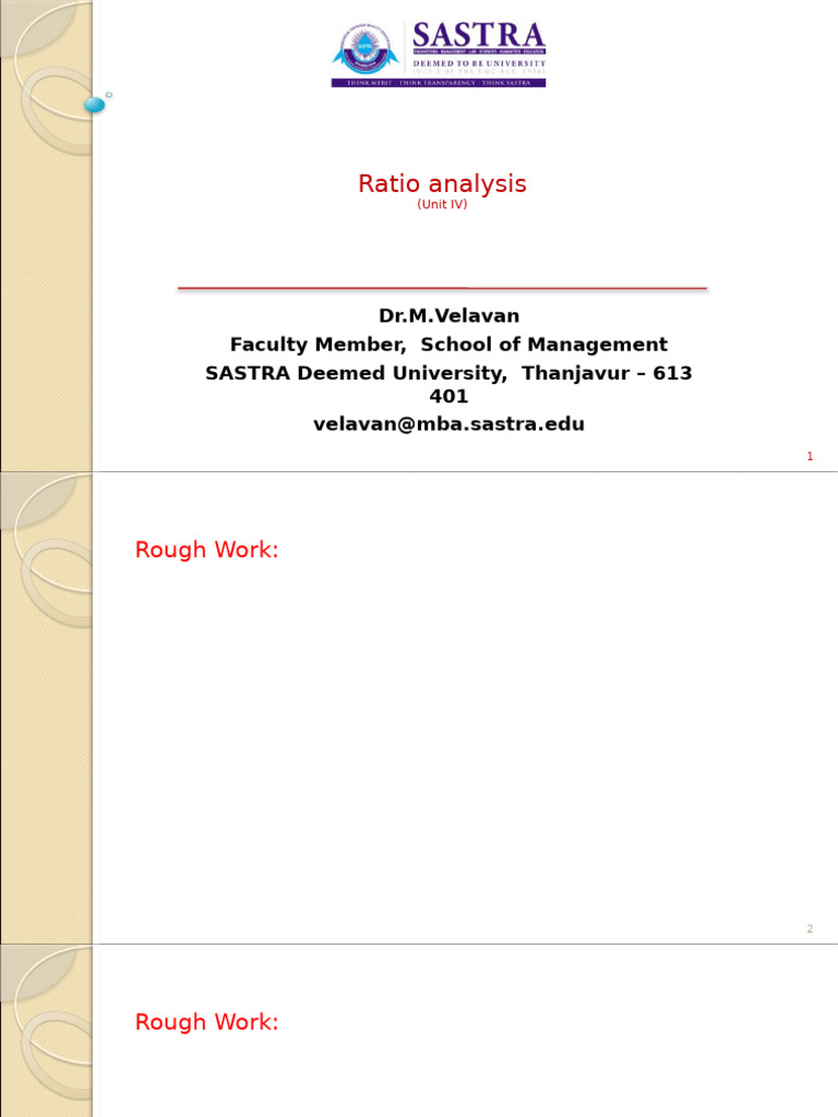 Unit IV - Ratio Analysis II | PDF | Balance Sheet | Net Worth