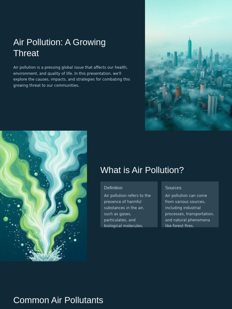 Air Pollution a Growing Threat | PDF | Air Pollution | Atmosphere Of Earth
