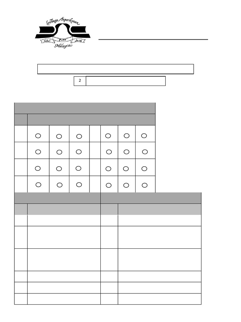 Answer Scheme Diagnostic Test Form 2 2025 | PDF