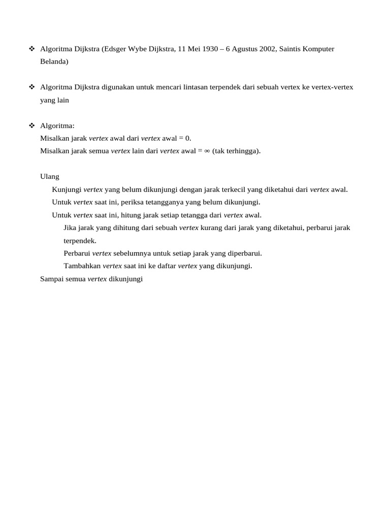Algoritma Dijkstra | PDF