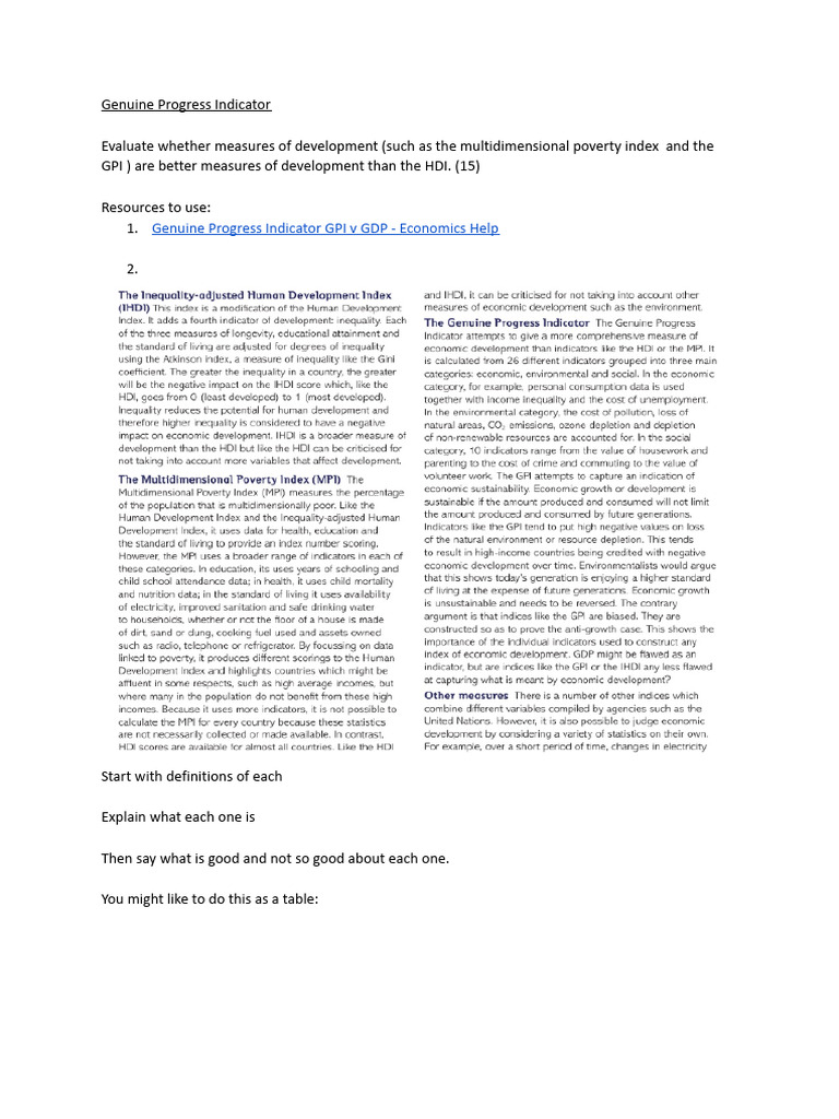 Alessandro Abraham Sixth - Genuine Progress Indicator | PDF